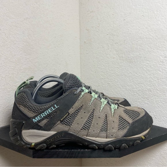 Merrell | Shoes | Merrell Accentor 2 Vent Hiking Grey Mint Green Boots ...